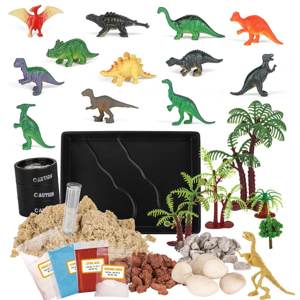 Dinosaur Habitat Volcano Eruption Children STEM DIY Sensory Learning ...