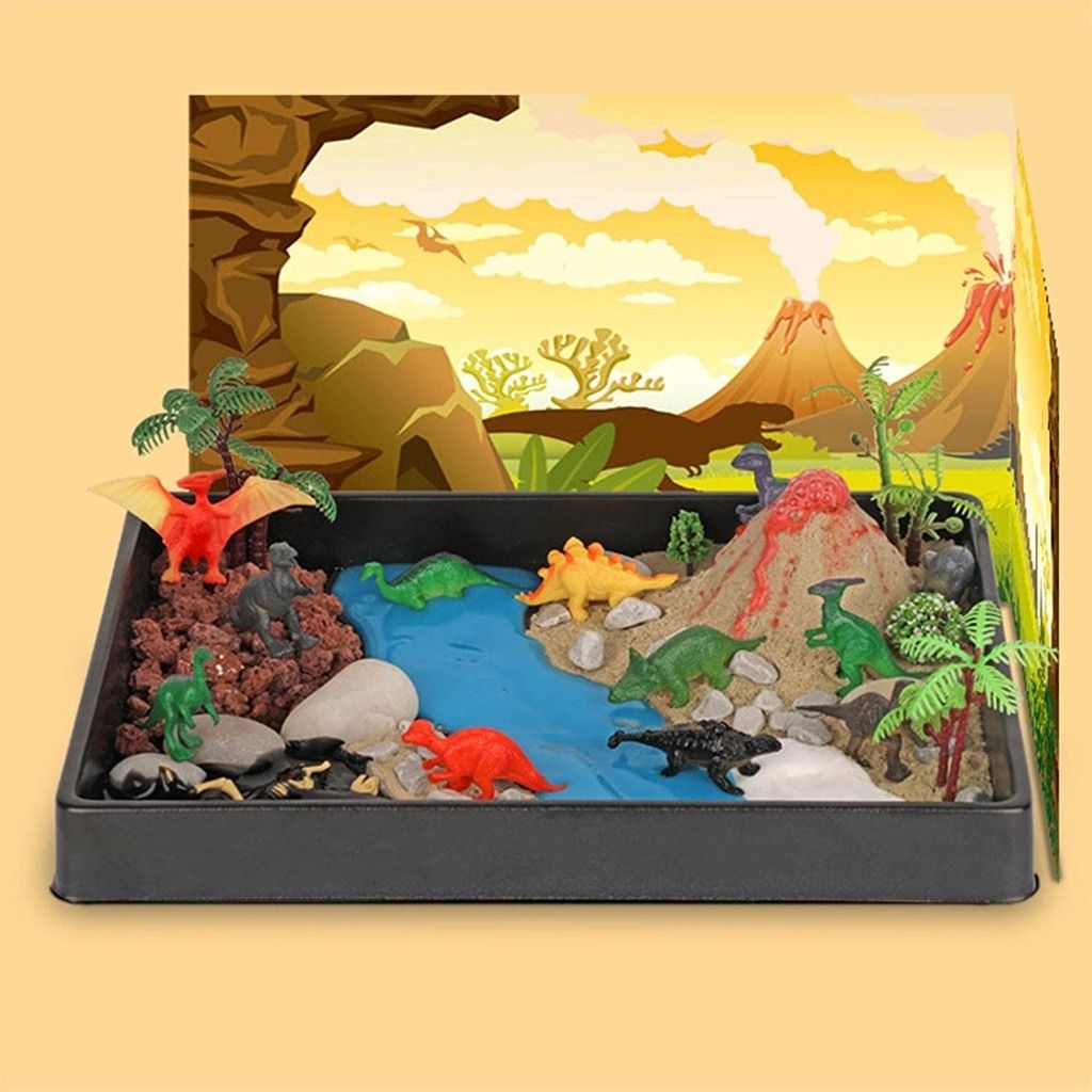 Dinosaur Habitat Volcano Eruption Children STEM DIY Sensory Learning ...