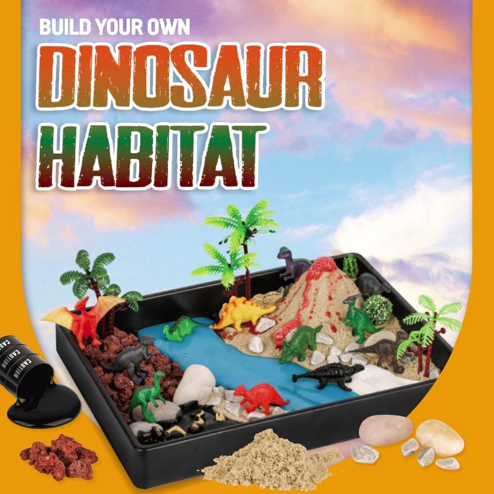 Dinosaur Habitat Volcano Eruption Children STEM DIY Sensory Learning ...