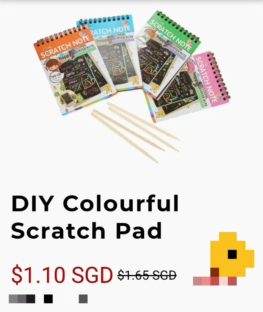 DIY Colourful Scratch Notepad, Hobbies & Toys, Stationery & Craft ...