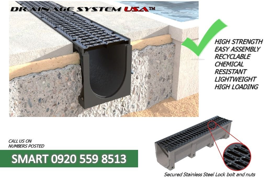 Drain sewer channel pvc frp Galvanized grating, Commercial & Industrial ...