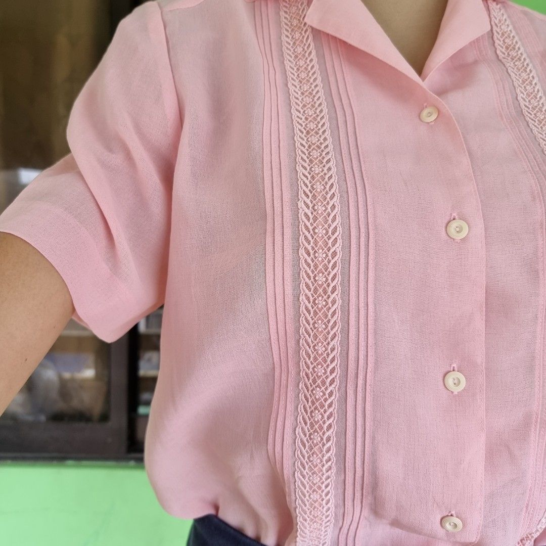 ELL CORE PEACH BARONG POLO SMALL-MEDIUM on Carousell