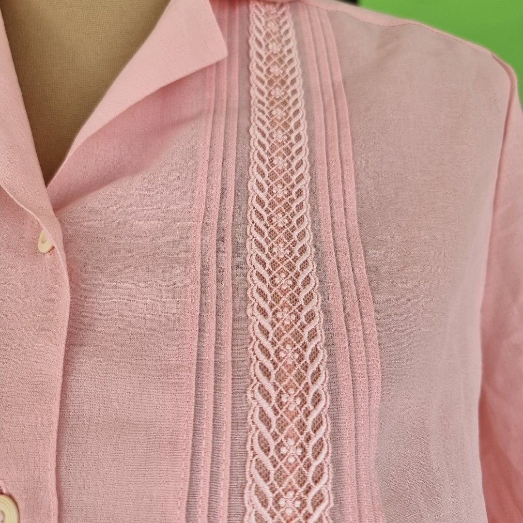 ELL CORE PEACH POLO BARONG-like SMALL-MEDIUM on Carousell