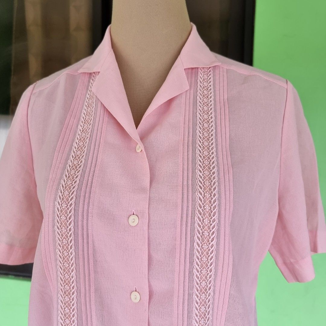 ELL CORE PEACH POLO BARONG-like SMALL-MEDIUM on Carousell