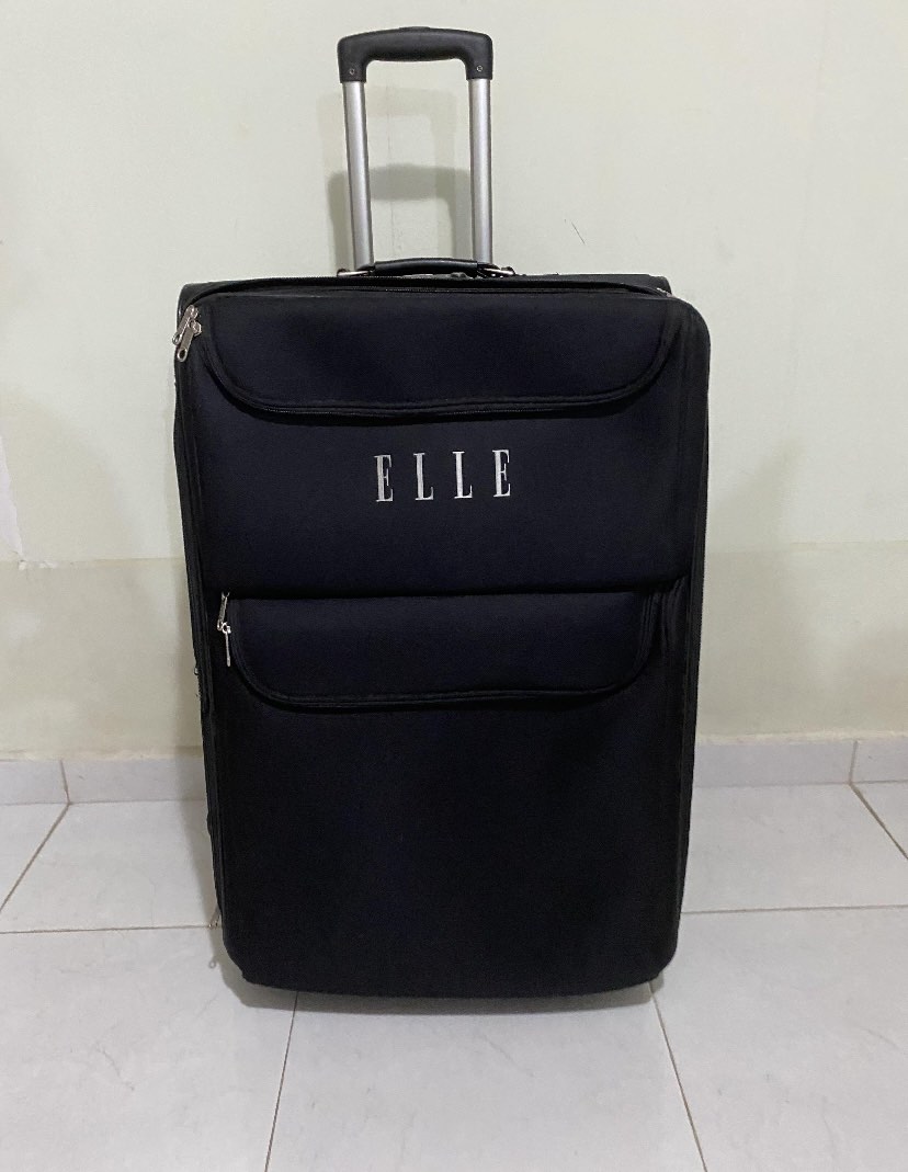 Elle Black Large Luggage, Hobbies & Toys, Travel, Luggage on Carousell