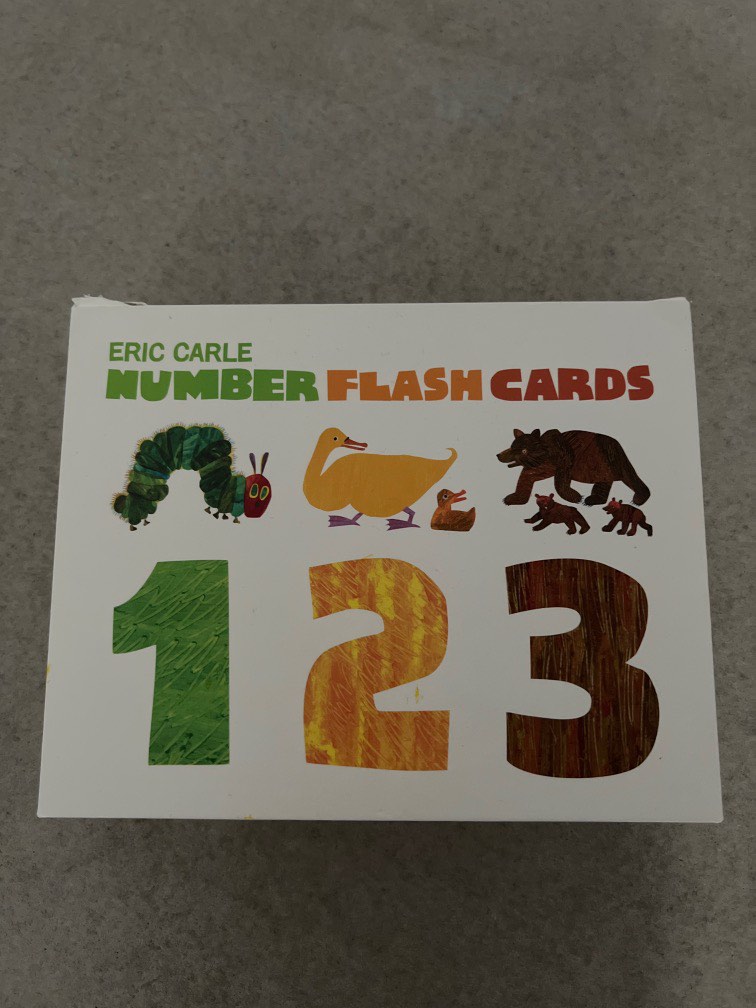 Eric Carle number flash cards, 兒童＆孕婦用品, 嬰兒玩具 - Carousell