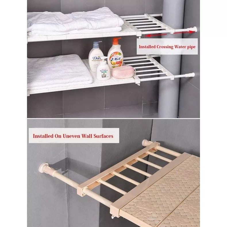 Extendable Wardrobe Shelves 24 x 50-80cm, Furniture & Home Living ...