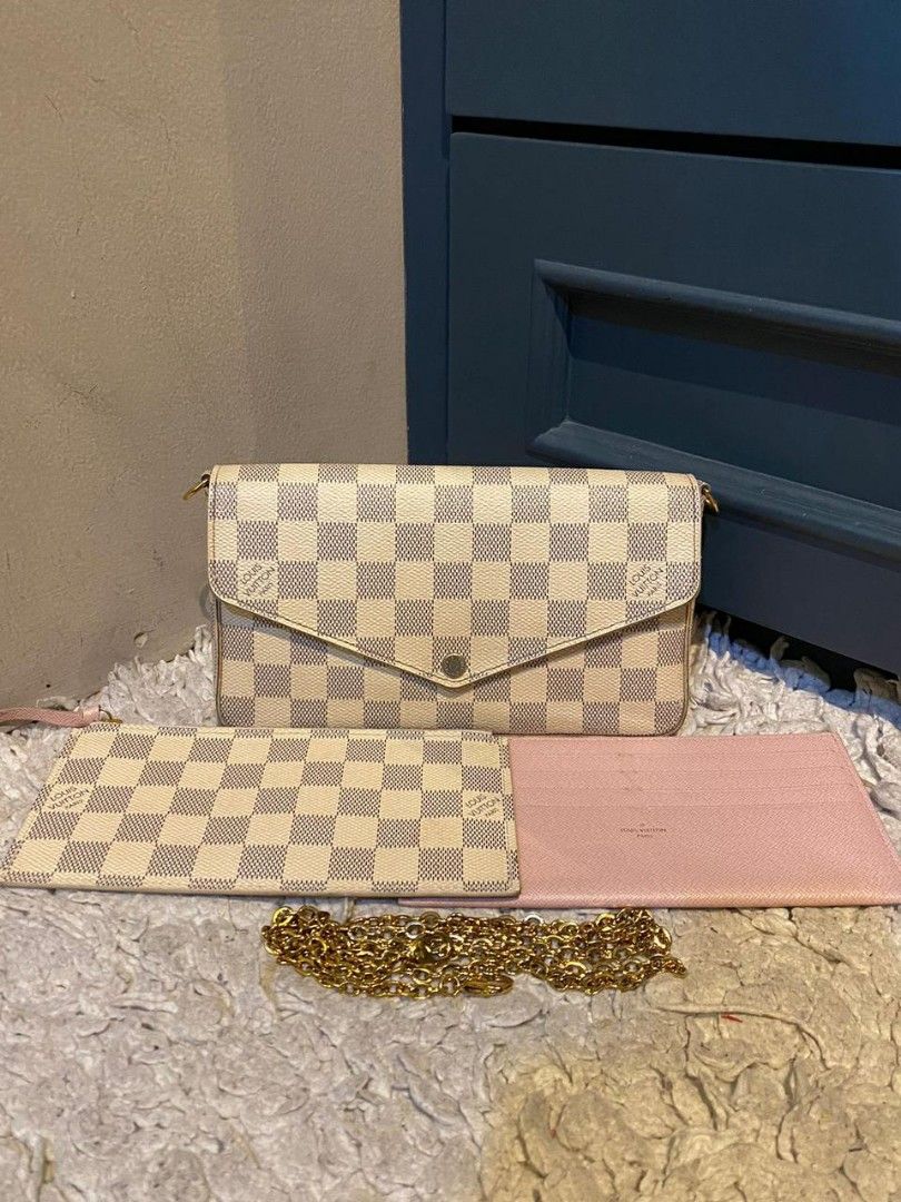 Fast Sale Good Condition Louis Vuitton Felice GM Azure Rose Ballerine ...