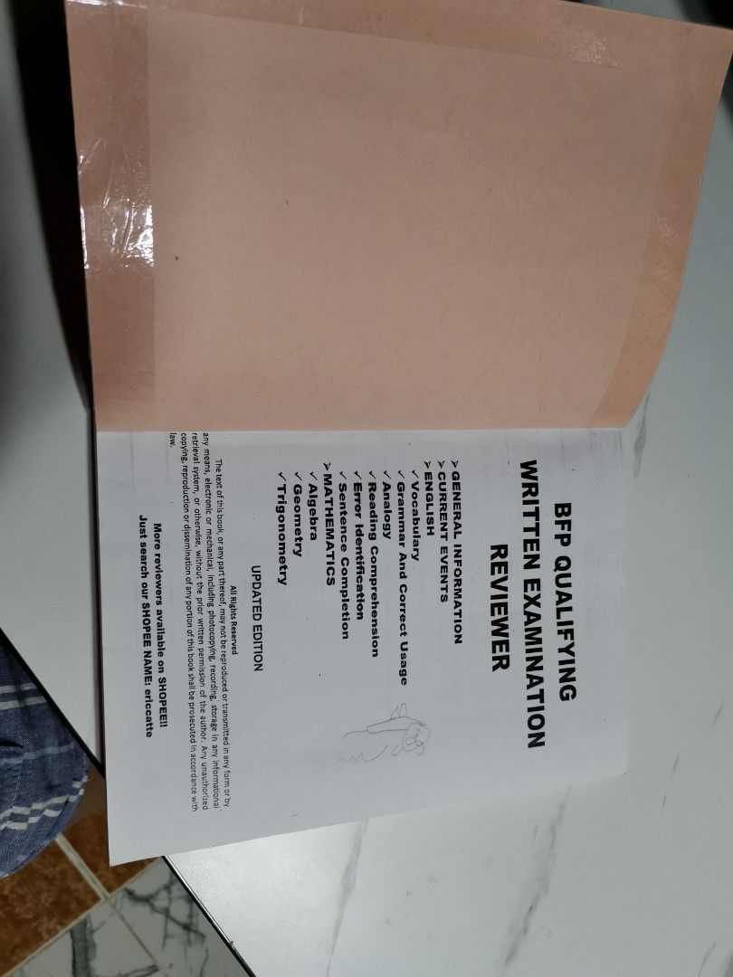 BFP Reviewer Preloved, Hobbies & Toys, Books & Magazines, Assessment ...