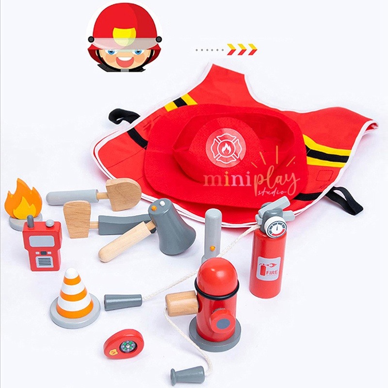 Firefighter Preschool Children Fireman Kids Occupation Costume Role ...