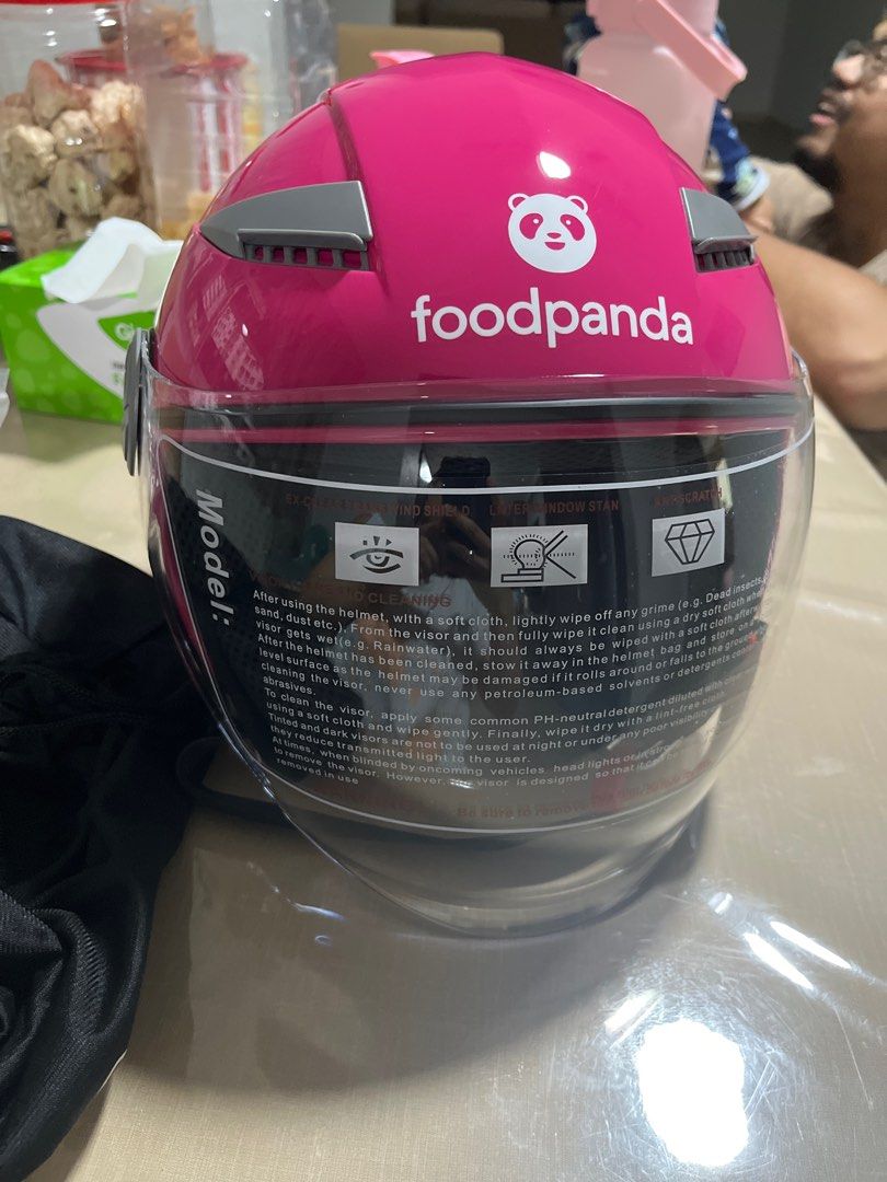 Foodpanda helmet, Men's Fashion, Activewear on Carousell