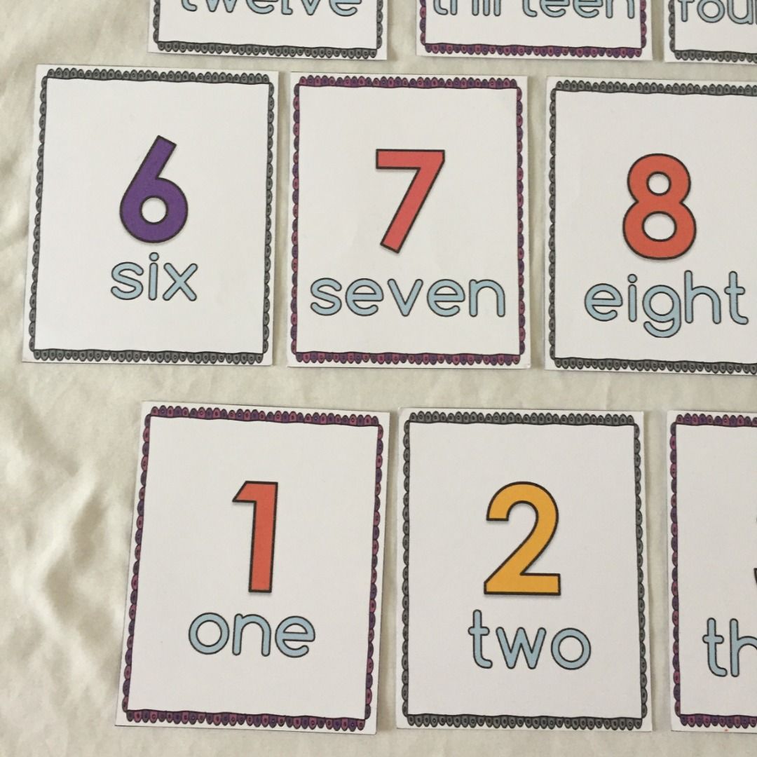 FREE on any purchase - Preloved: Set of 20 Number Flash Cards, Hobbies ...