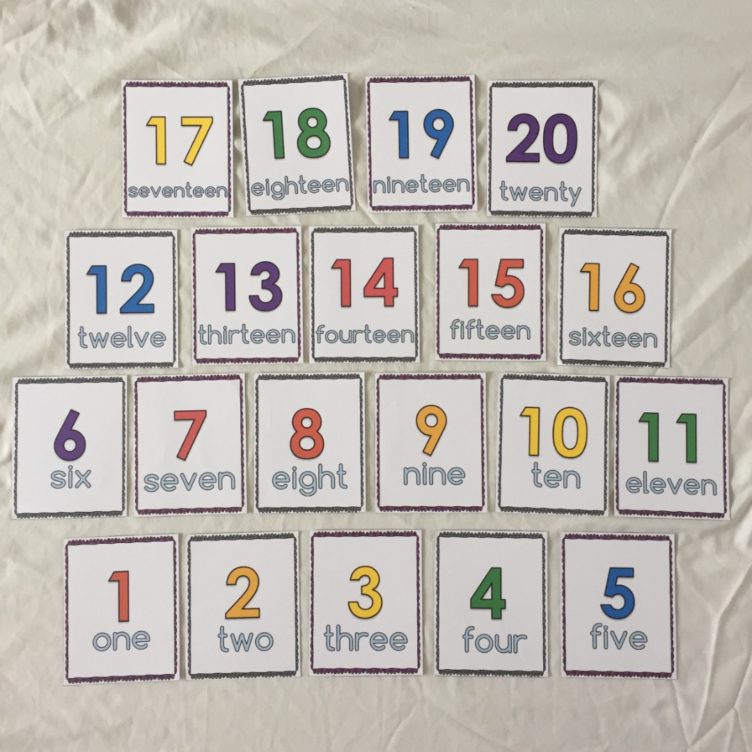 FREE on any purchase - Preloved: Set of 20 Number Flash Cards, Hobbies ...