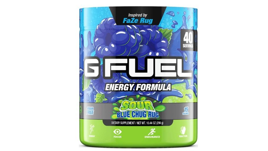 G Fuel Sour Blue Chug Rug, Health & Nutrition, Health Supplements ...