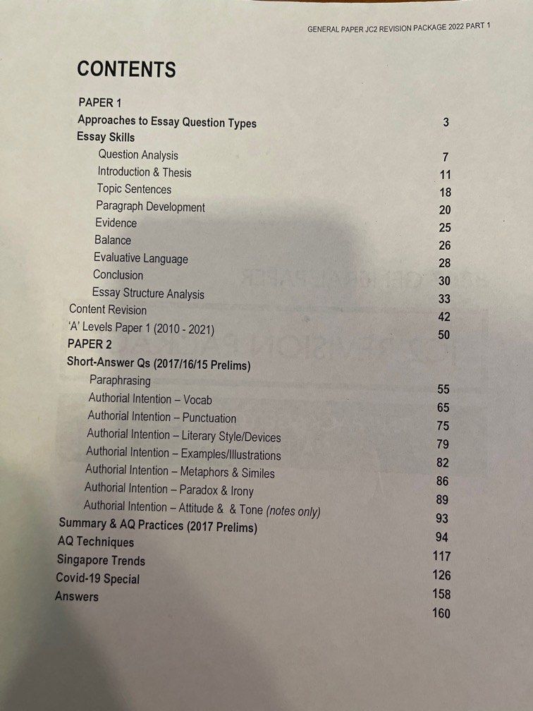 General Paper (GP) Notes Comprehensive Packages, Hobbies & Toys, Books ...