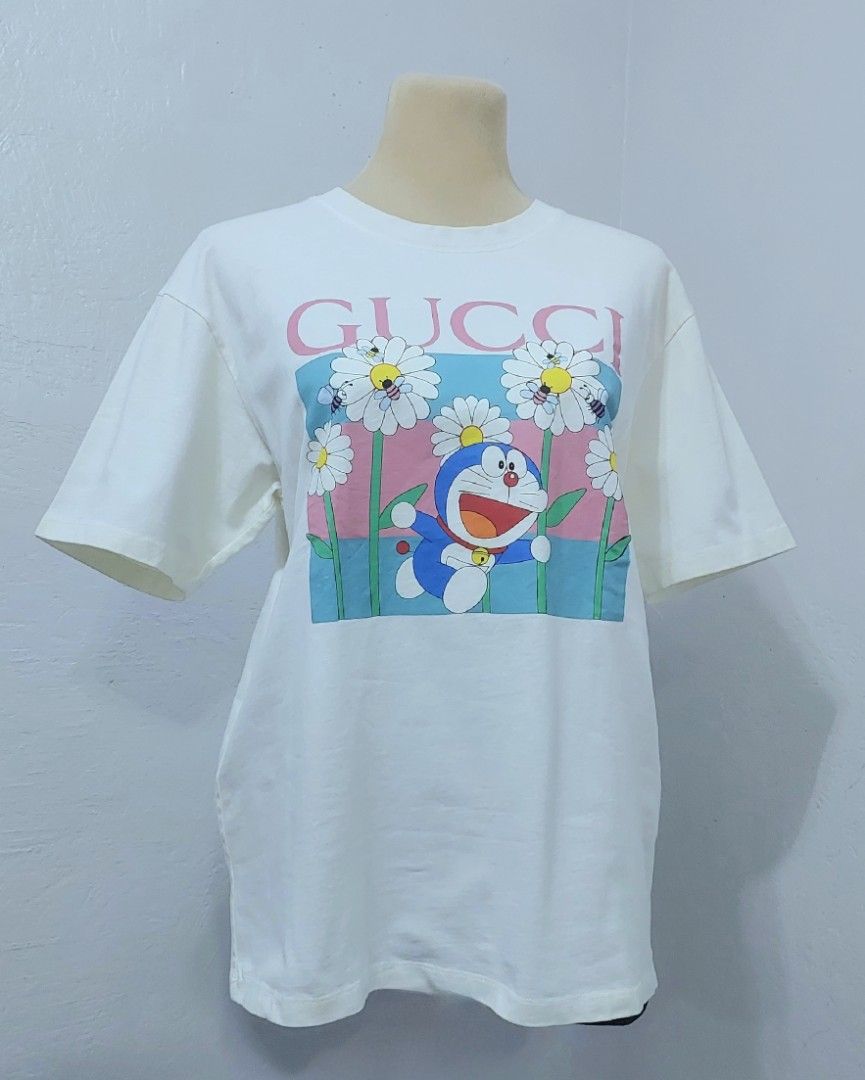 Gucci x Doraemon Tee Shirt, Men's Fashion, Tops & Sets, Tshirts & Polo ...
