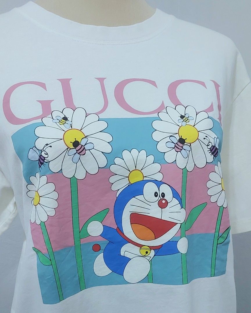 Gucci x Doraemon Tee Shirt, Men's Fashion, Tops & Sets, Tshirts & Polo ...