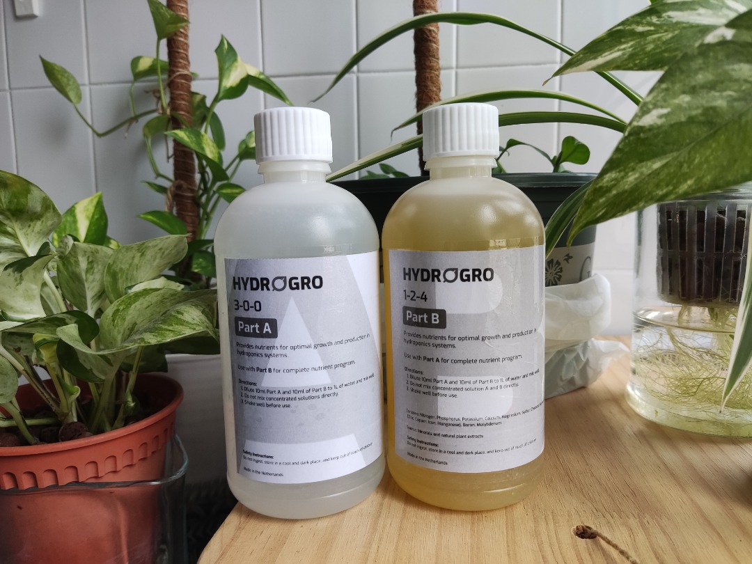 Hydroponics Nutrients A & B Solution pH Buffered for Leafy Greens ...