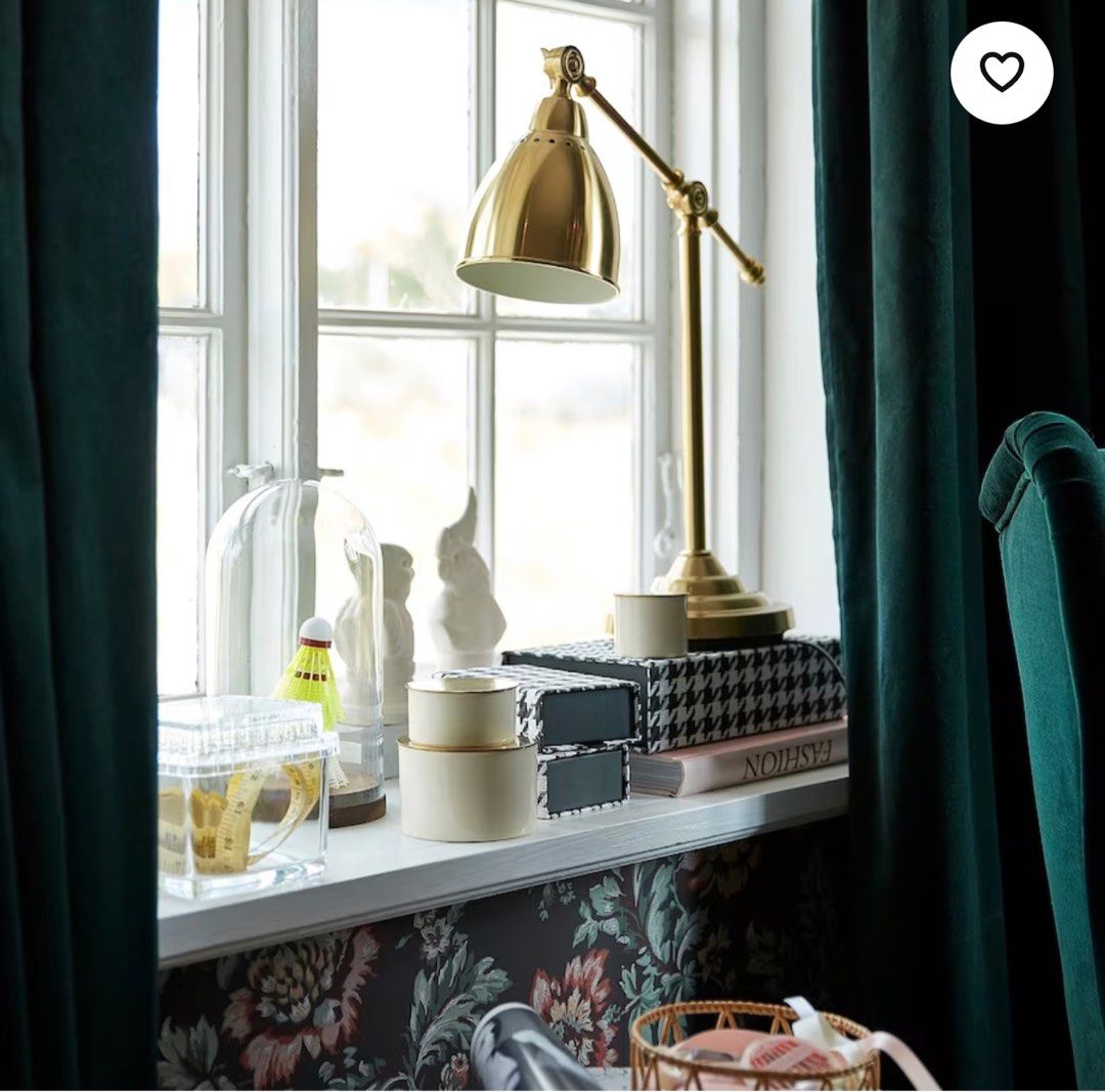 IKEA BAROMETER Table Work lamp, brass-colour Include light bulb ...