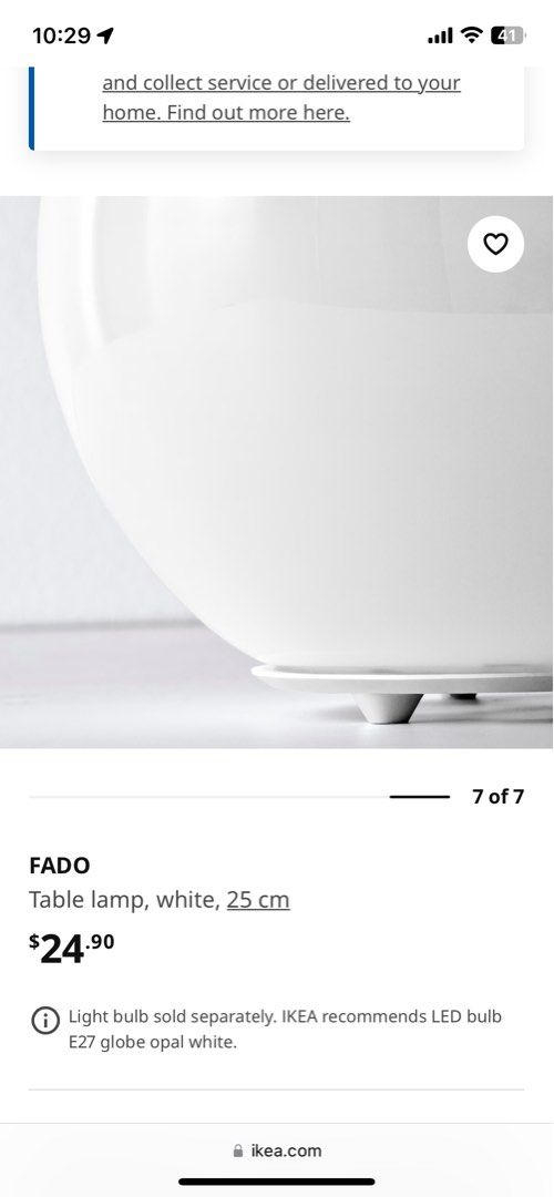 IKEA FADO Sphere Lamp, Furniture & Home Living, Lighting & Fans ...