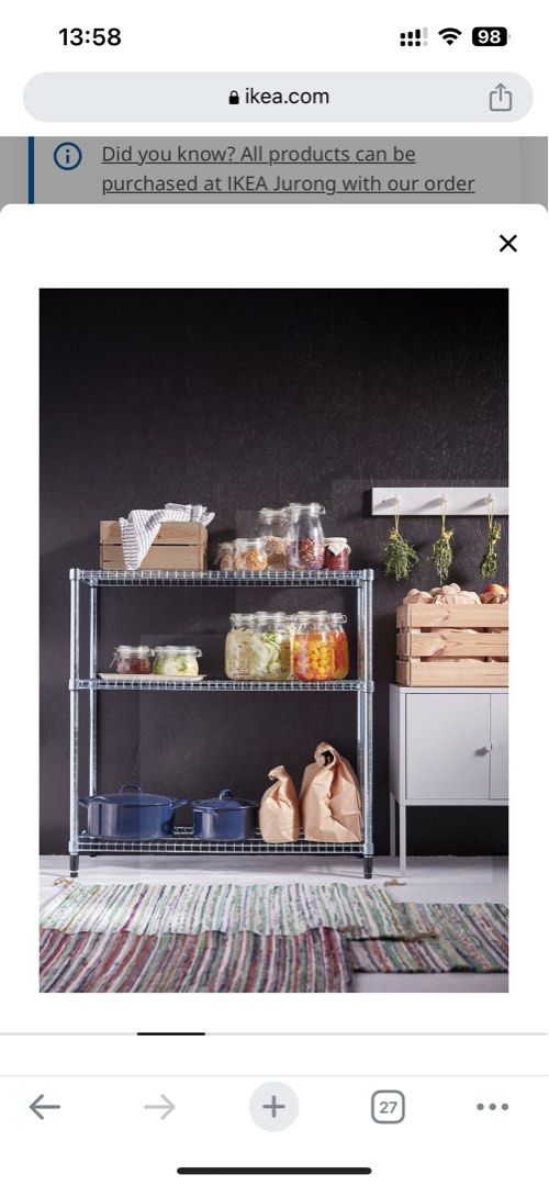 Ikea Omar - metal rack, Furniture & Home Living, Furniture, Shelves ...