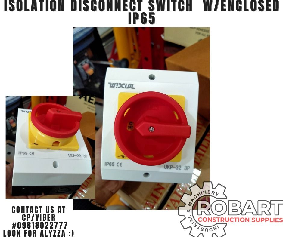 ISOLATION DISCONNECT SWITCH W/ENCLOSED IP65, Commercial & Industrial ...