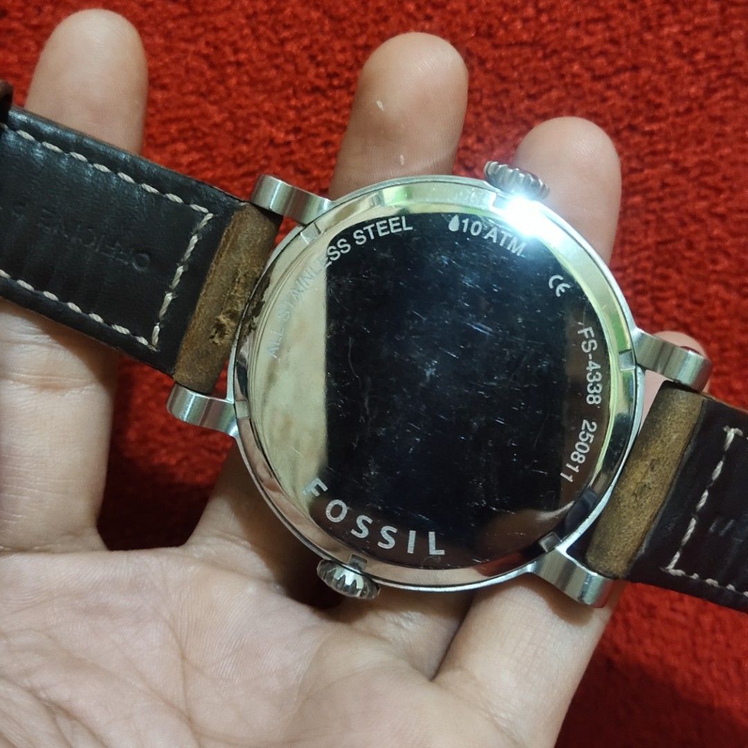 Jam pria fossil dual time authentic, Fesyen Pria, Jam Tangan di Carousell