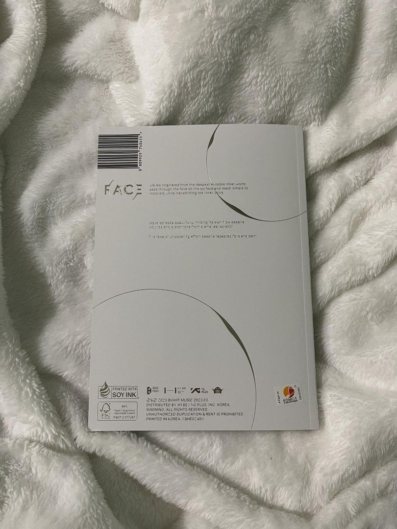 Jimin FACE Album Full Inclusion on Carousell