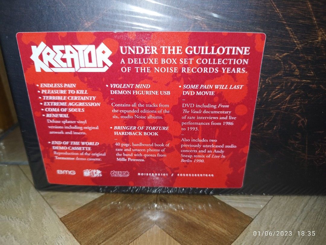 Kreator - Under The Guillotine Box Set (vinyl/Piring Hitam/LP) Rock ...