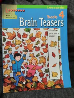 Kindergarden Children Learners Brain Teasers Book 4 K1 K2 Primary 1 ...