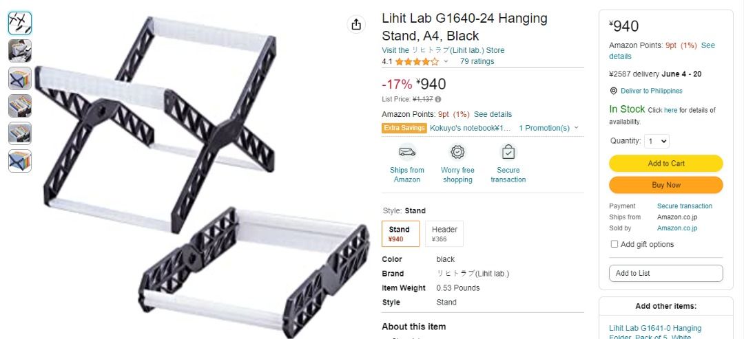 Lihit Lab Hanging Folder 32 Piece Set, Furniture & Home Living, Office ...