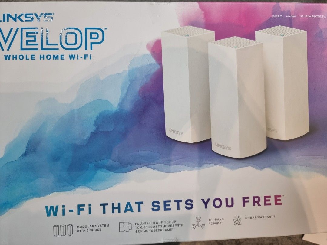 Linksys Velop WHW0301-AH Wifi 5 Home Wifi Mesh System 4 Nodes ...
