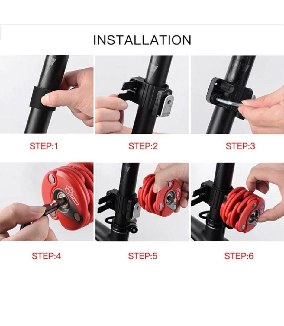 **Lock PAW Foldable Lock 2 Keys Strong Security Anti-theft Lock Heavy ...