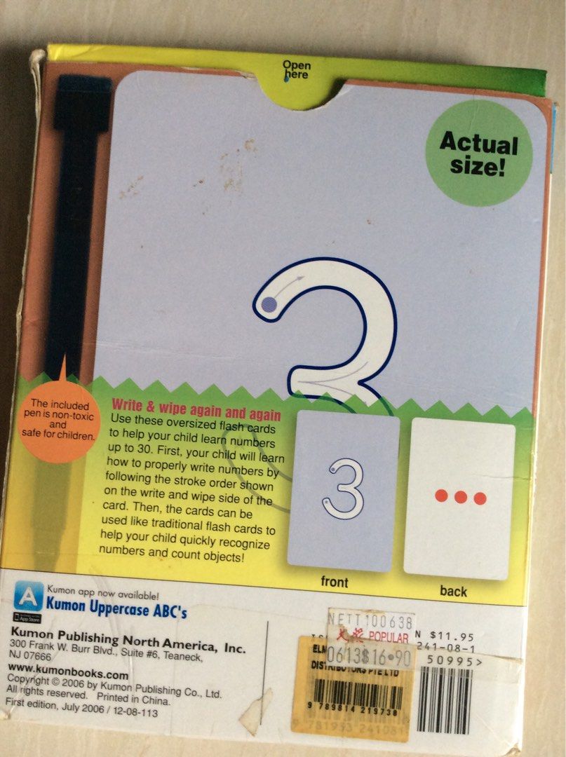 Lumpy Flash cards (Numbers 1-30 write and wipe), Hobbies & Toys, Books ...