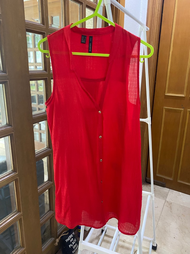 Mango Red Textured Top on Carousell