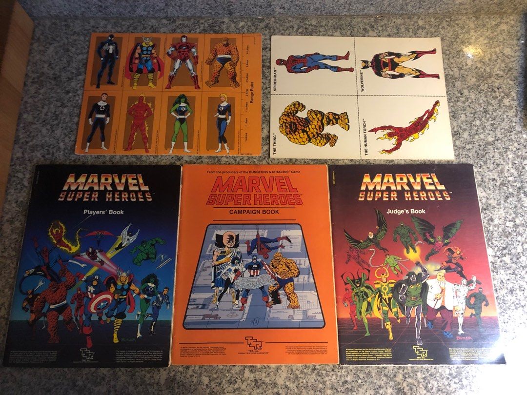 Marvel superheroes rpg vintage set on Carousell