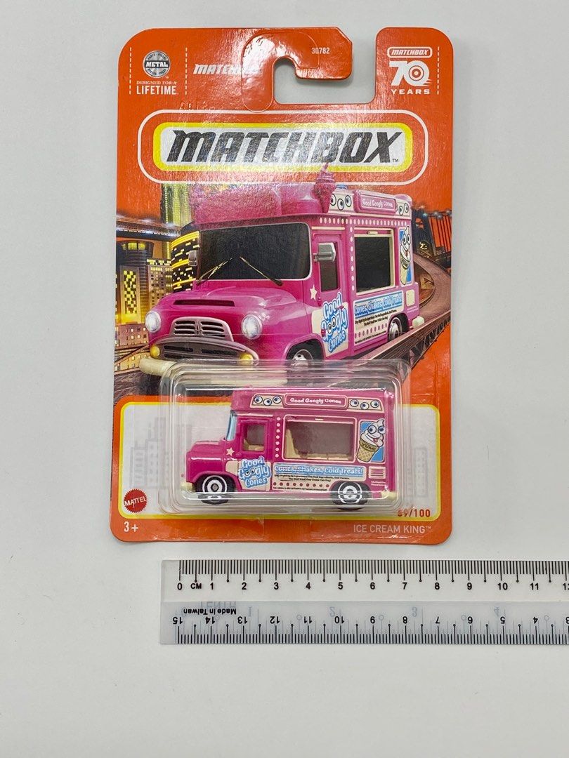 MBX Matchbox ICE CREAM KING Pink Cones Shakes Cold Treats Transporter ...