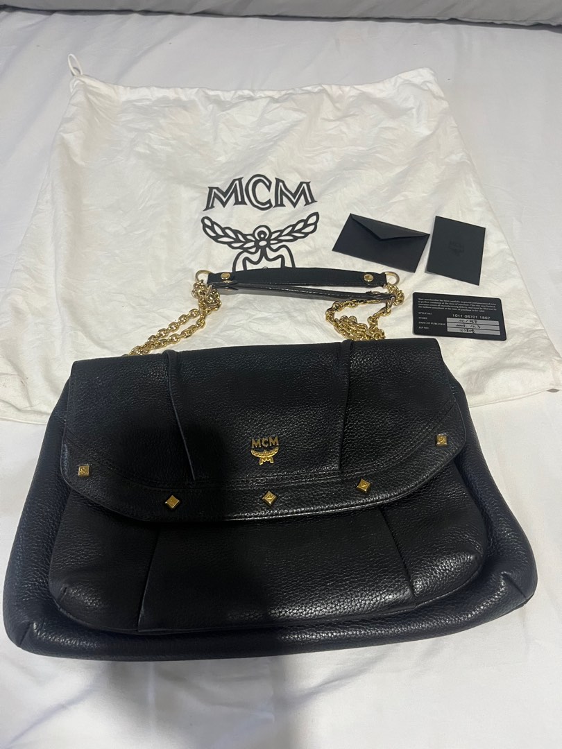 MCM LEATHER TWO WAY CHAIN, Luxury, Bags & Wallets on Carousell