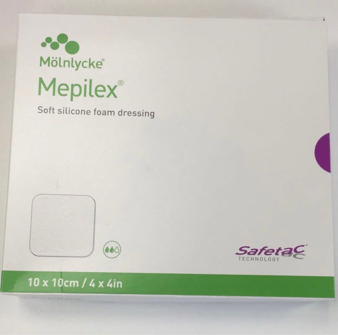 Mepilex - soft silicon foam dressing (10x10cm; 5pcs), 健康及營養食用品, 醫療用品和工具 ...