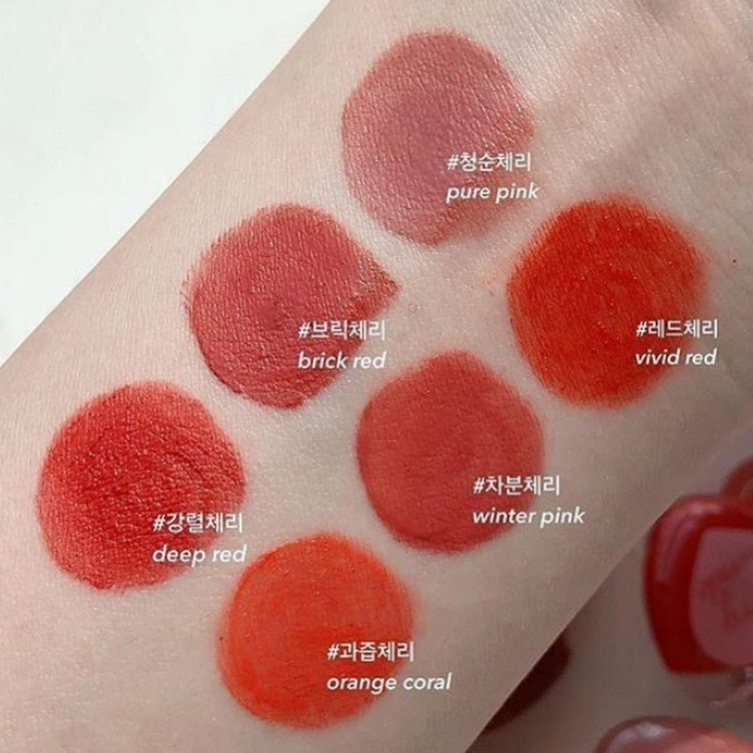 Merry Monde Cherry Heart Lip Tint, Beauty & Personal Care, Face, Makeup ...