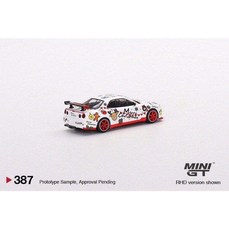Mini GT 387 NISSAN SKYLINE GTR R34 White RHD Top Secret 2022 Christmas ...