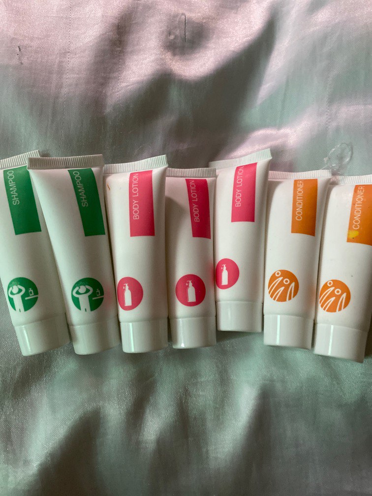 Mini shampoo, body lotion, conditioner set, Beauty & Personal Care ...