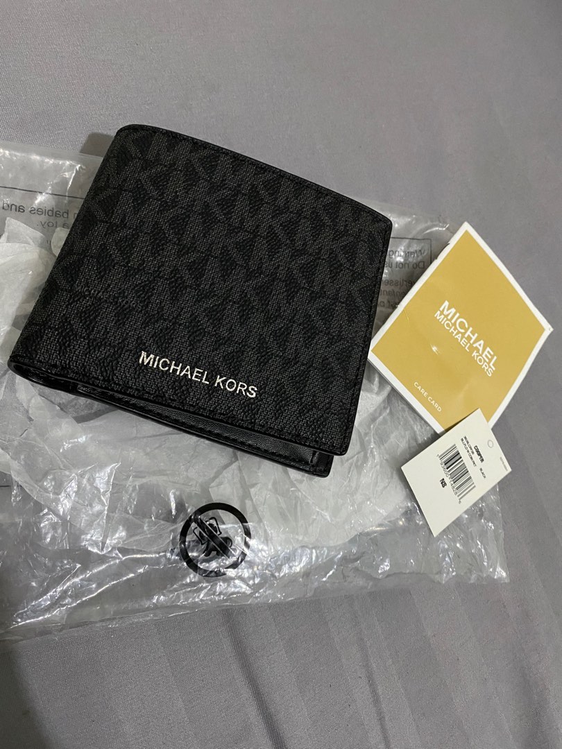 MK Men’s wallet Copper mk bifold with coin pocket Original Black ...