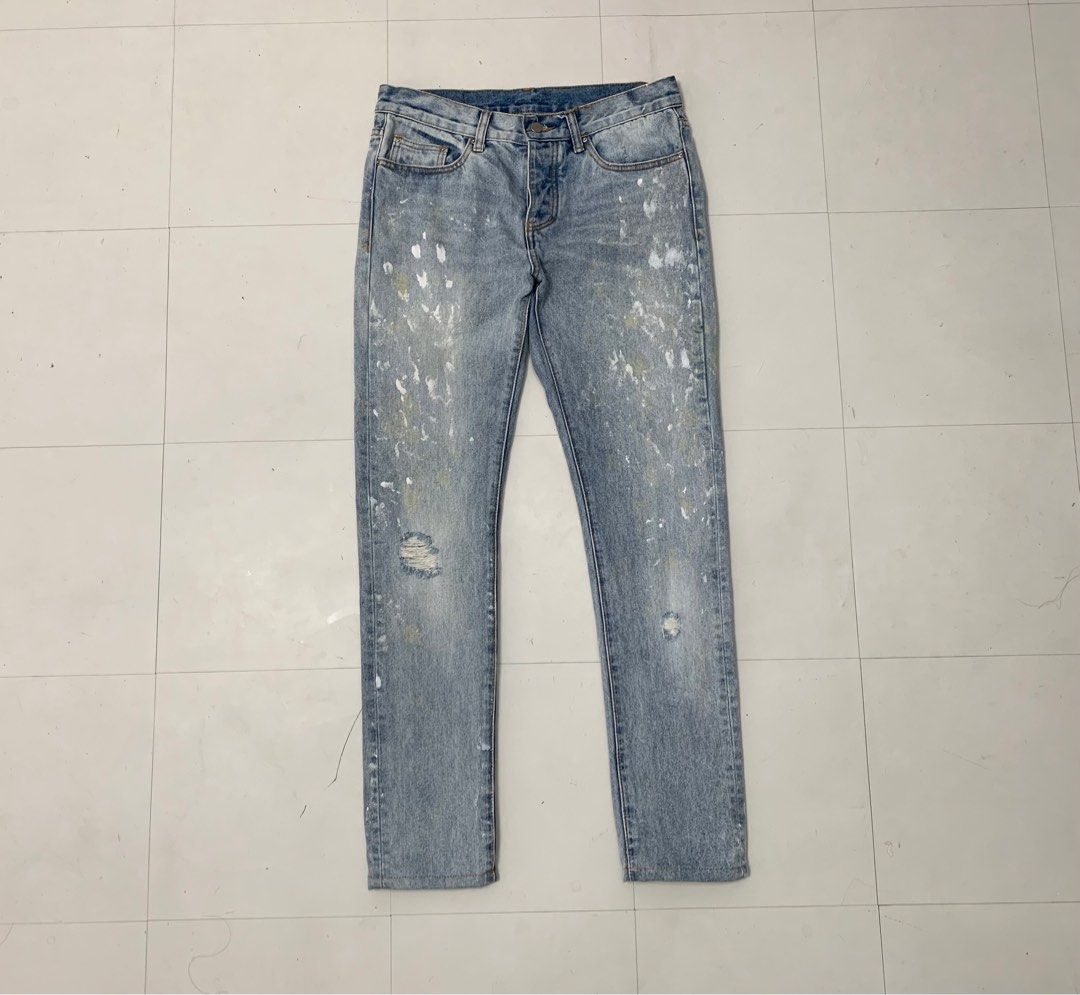MNML Paint Splatter Jeans Pants on Carousell
