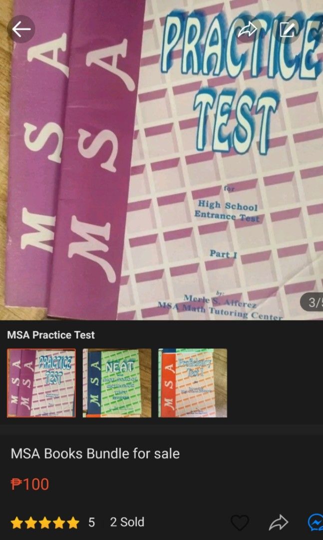 (FREE SF TODAY) MSA High School Entrance Exam Test Reviewer, Hobbies ...