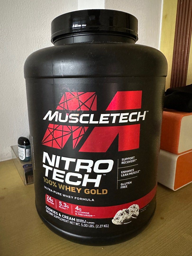 MuscleTech Whey Protein (5lbs), Health & Nutrition, Health Supplements ...