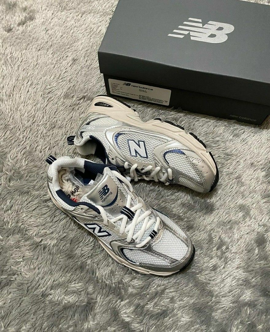 New Balance 530 steel grey, Fesyen Wanita, Sepatu di Carousell