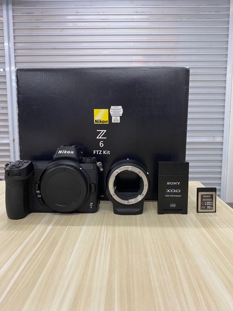 NIKON Z6 BODY WITH FTZ ADAPTER + 32GB XQD CARD + XQD CARD READER (SC 23K ONLY) 99% NEW ...