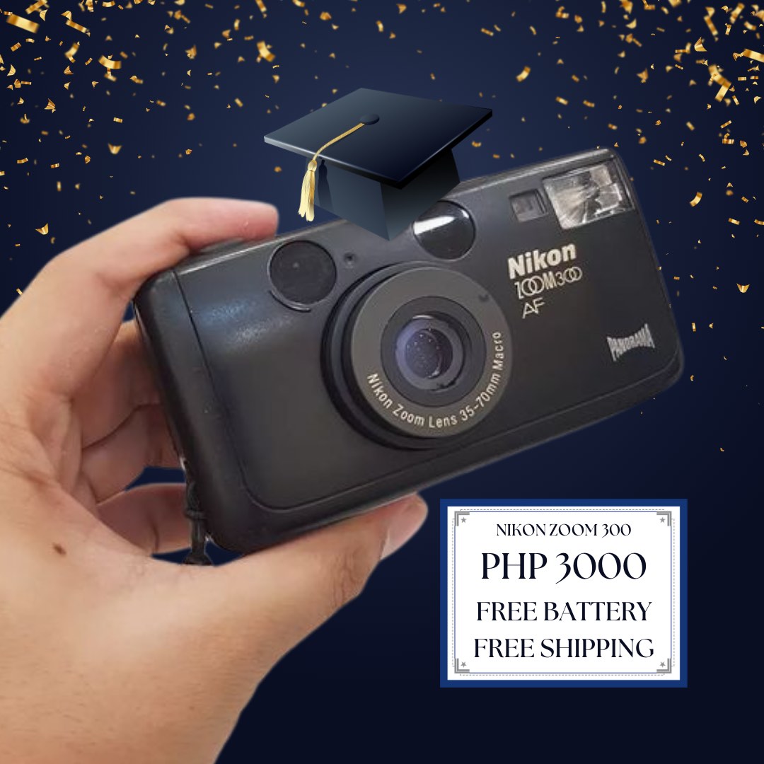 Nikon Zoom 300 AF + Freebies, Photography, Cameras on Carousell