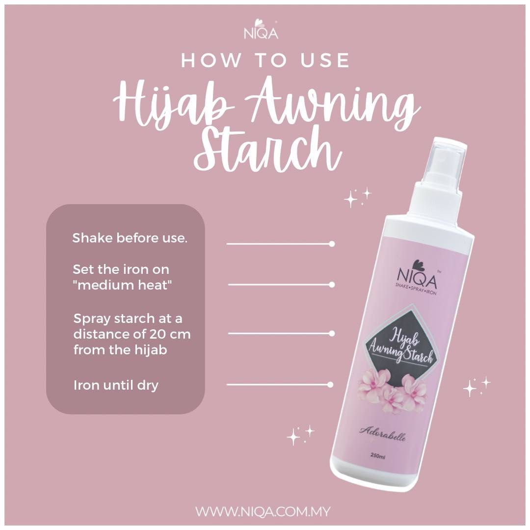 NIQA HIJAB CARE - Hijab Wash / Hijab Awning Starch / Instant Stain ...